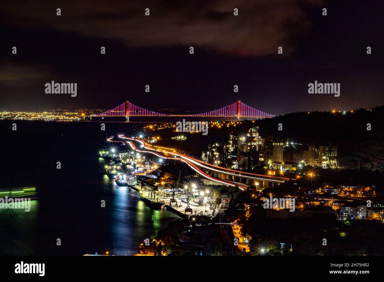 Osmangazi Bridge (Izmit Bay Bridge). IZMIT, KOCAELI, TURKEY. Longest ...