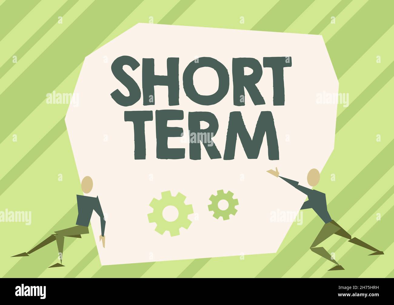 Text caption presenting Short Term. Word for occurring over or ...