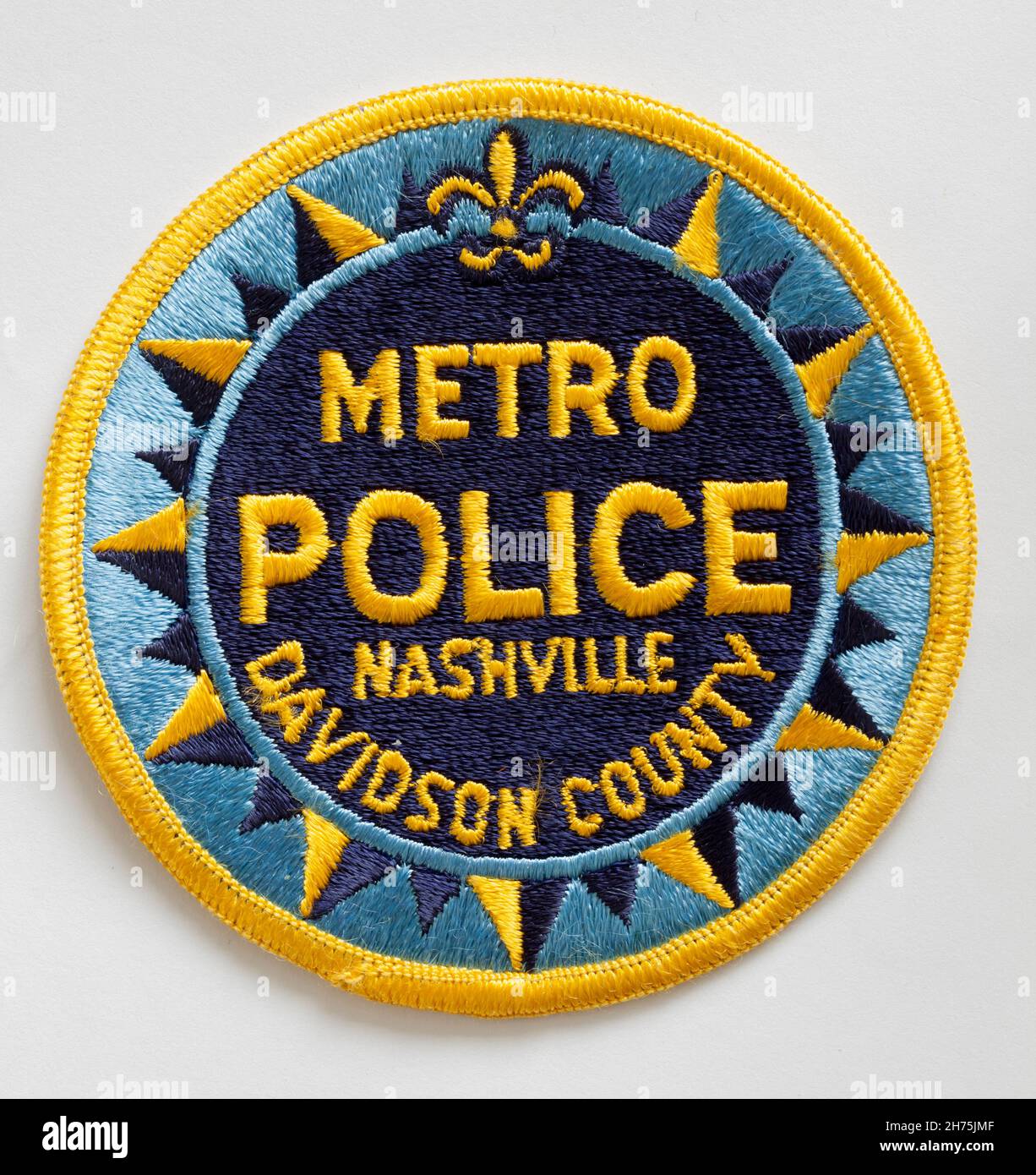 Vintage Nashville Metro Police Badge Patch Stock Photo - Alamy