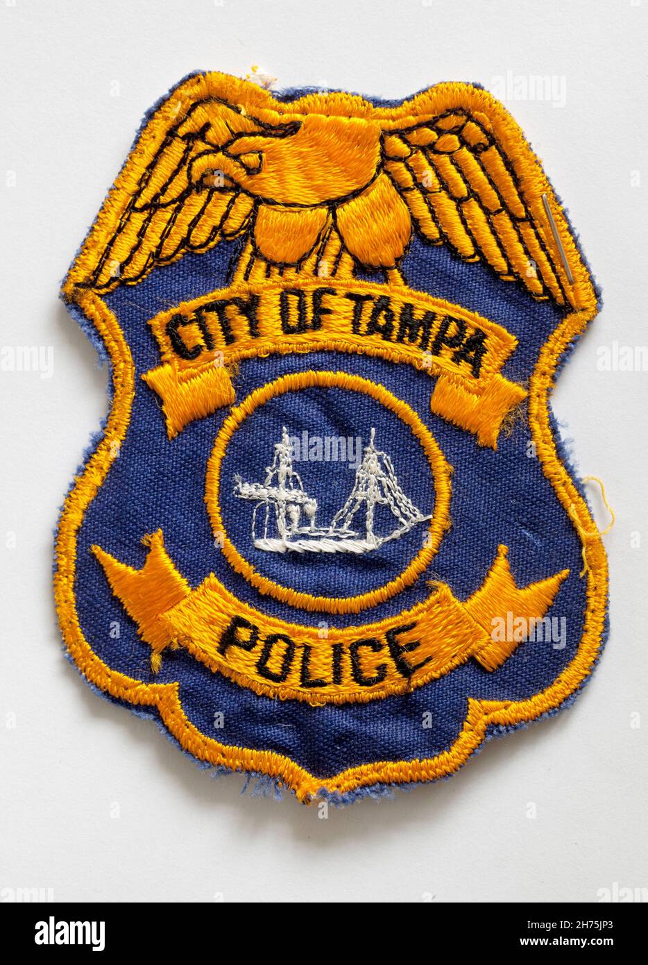 Vintage Tampa Police Badge Patch Stock Photo - Alamy