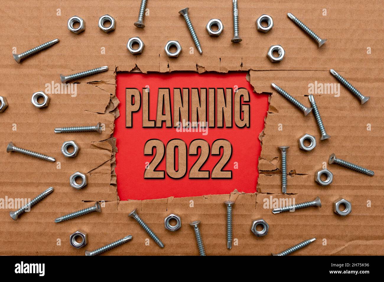 Conceptual display Planning 2022. Business concept process of making ...