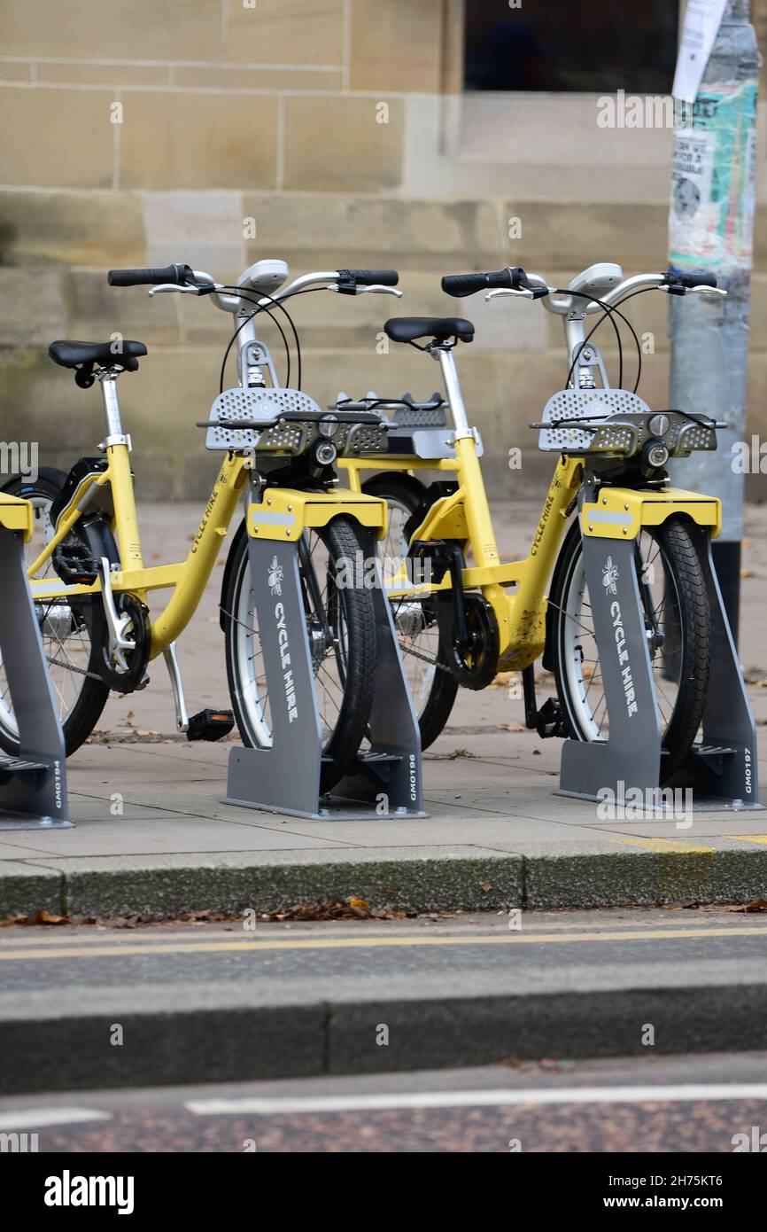 Manchester Cycle Hire Stock Photo - Alamy