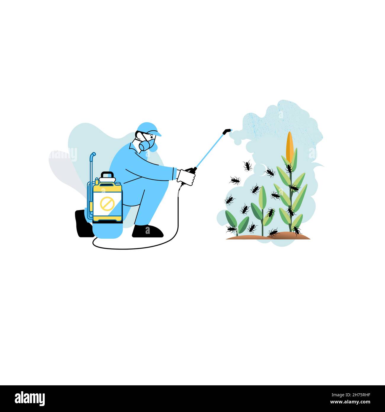 Pest Control Illustration (logo Stock Photo - Alamy
