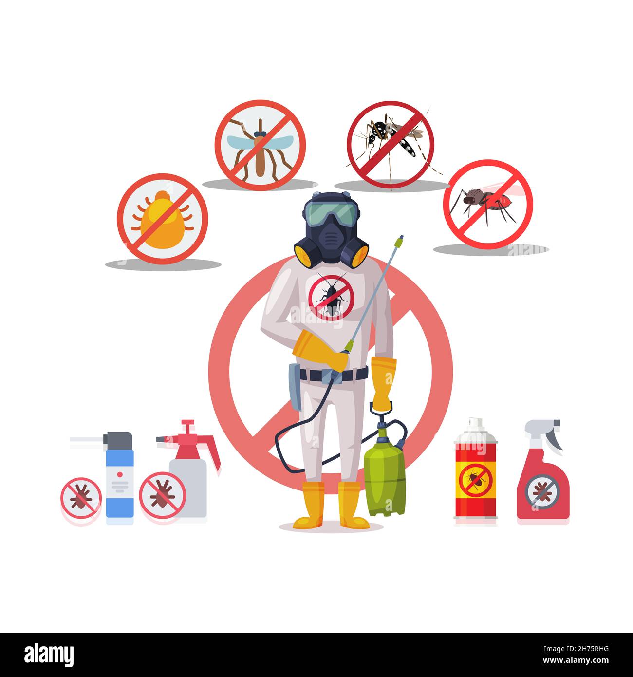 Pest Control Illustration (logo Stock Photo - Alamy