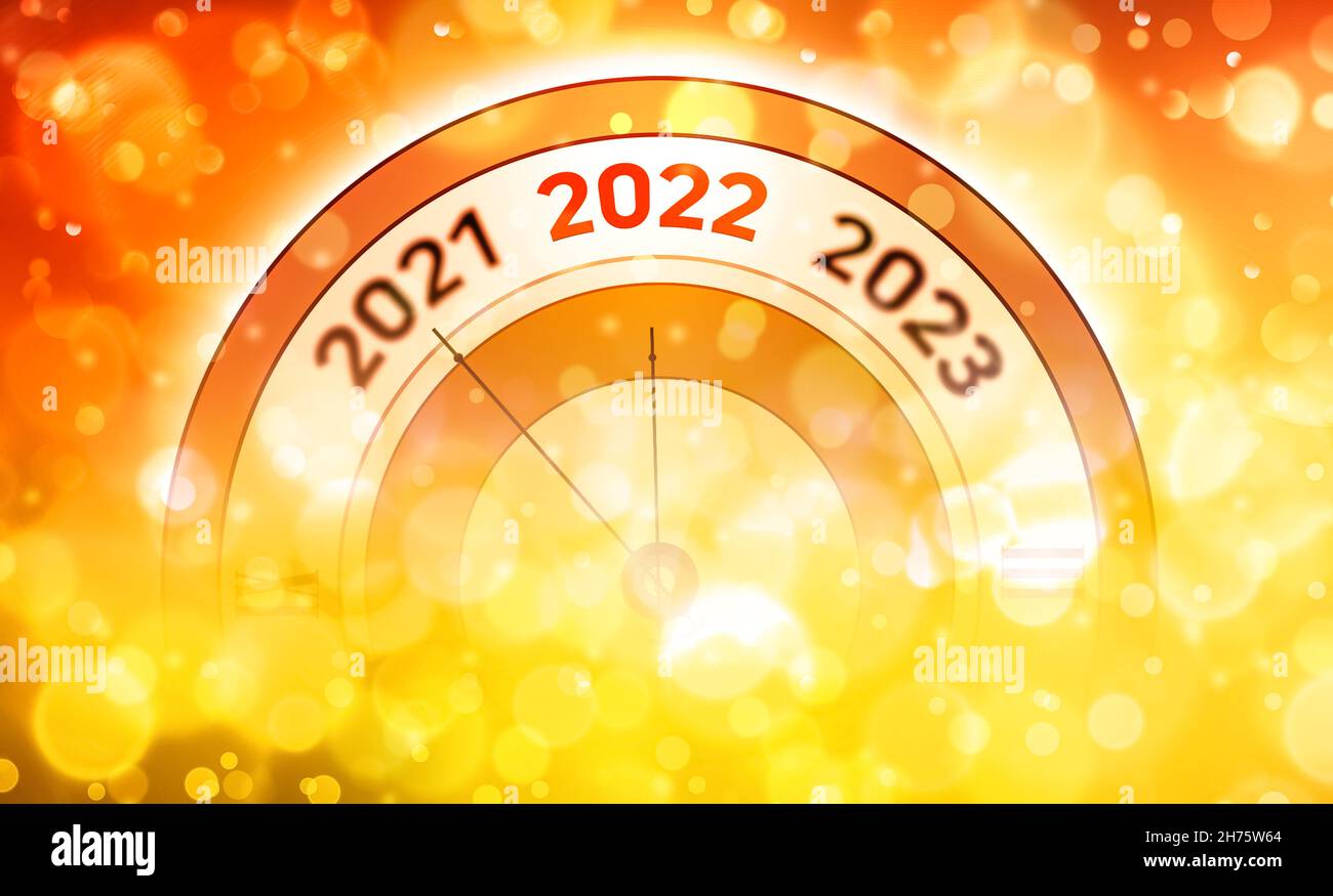 2022 New Year Background with Selective Defocused Bokeh Lights and ...
