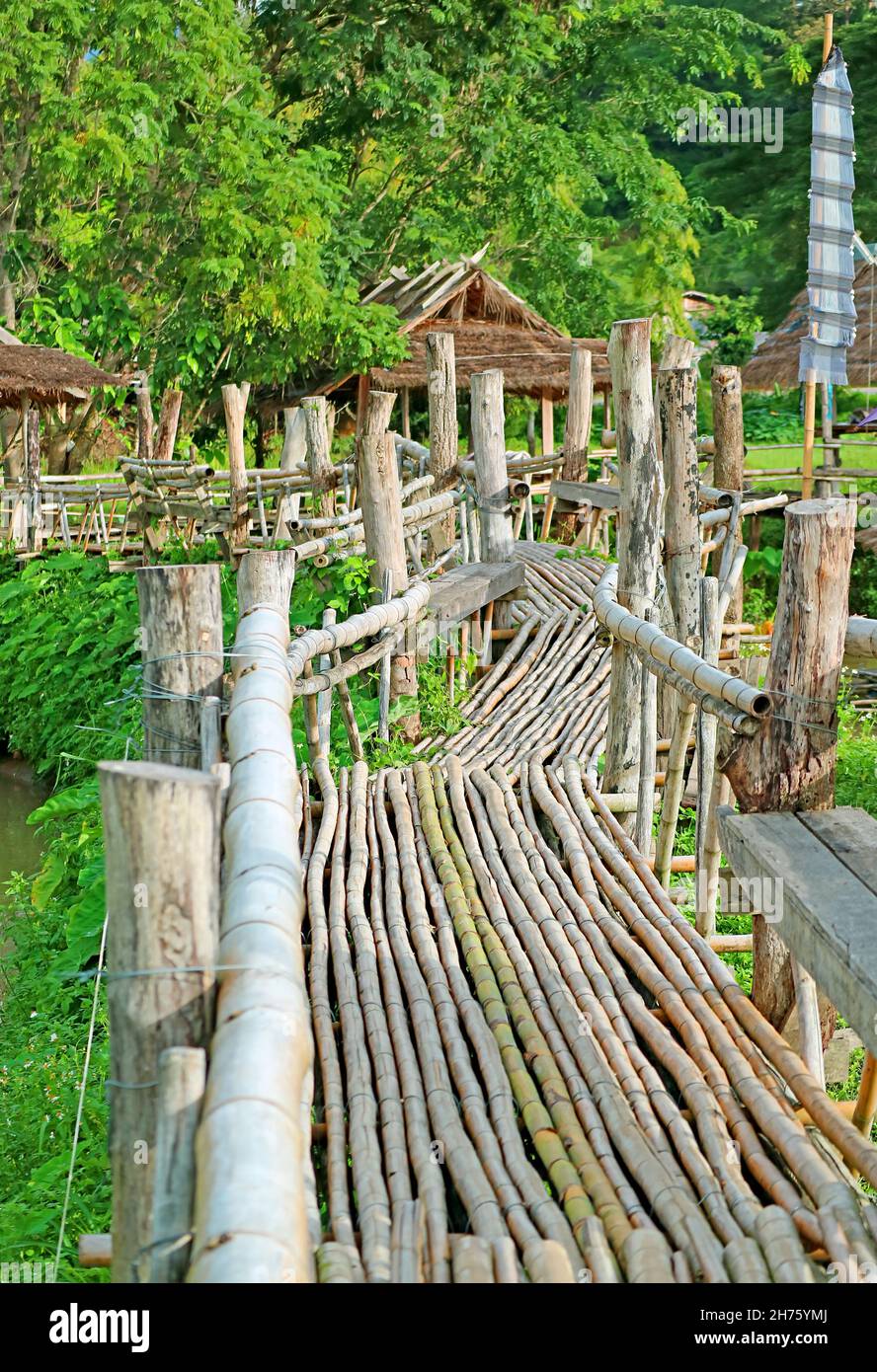 Bamboo bridge image hi-res stock photography and images - Alamy