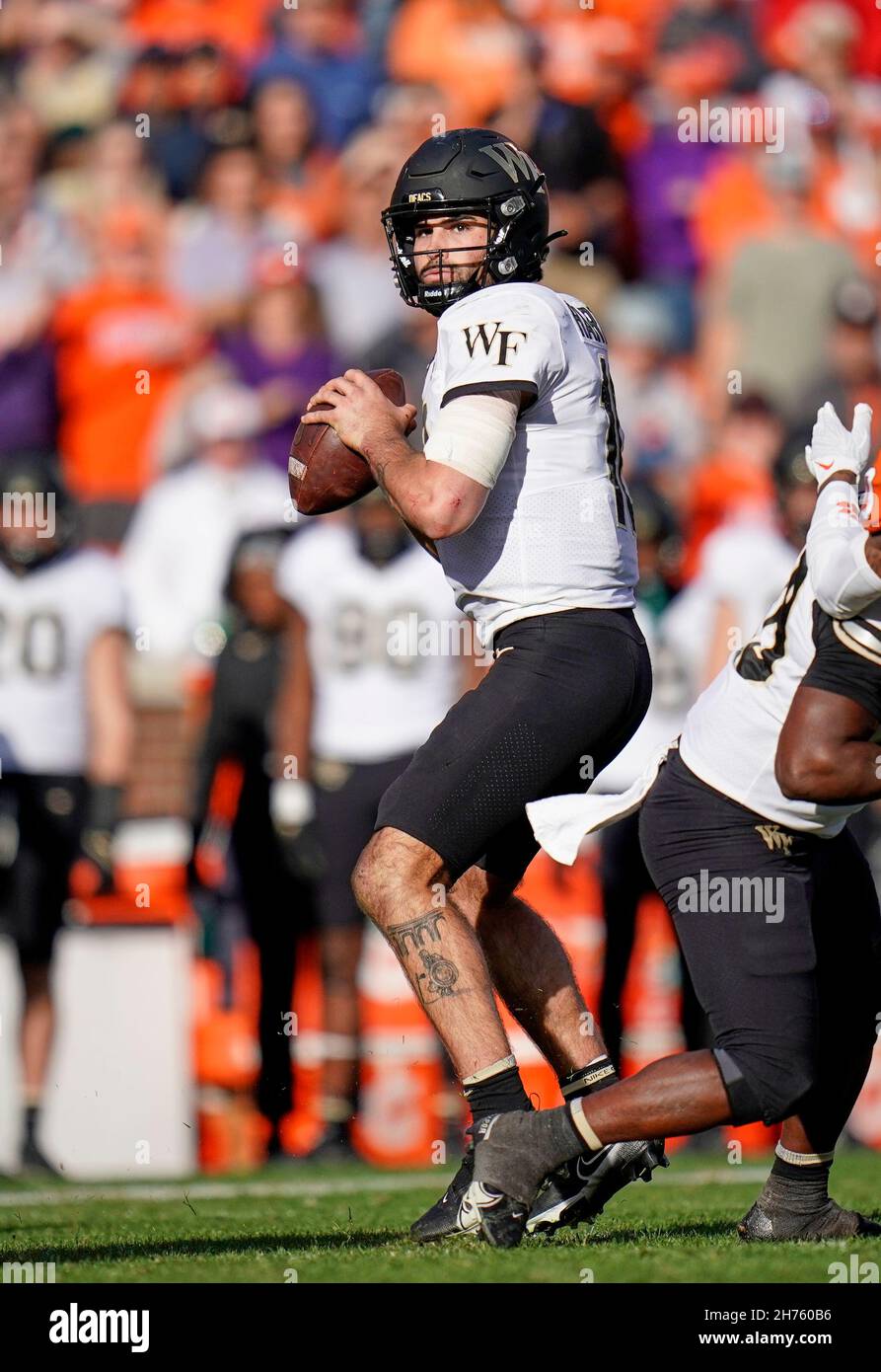 Clemson, South Carolina, USA. 20th Nov, 2021. Wake Forest Demon Deacons ...