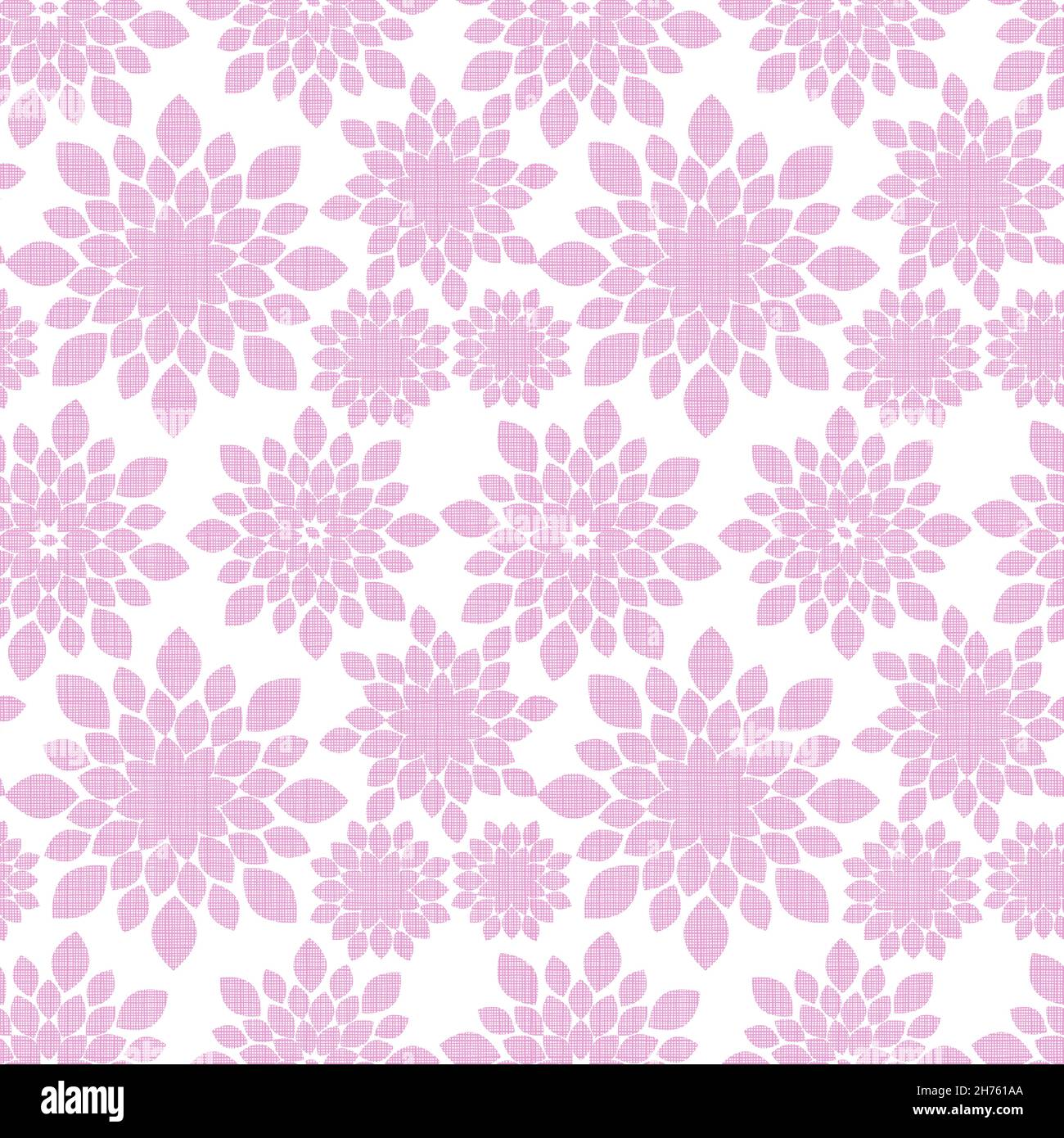 Pink Floral Repeat Pattern Background Design with Line Texture Stock ...