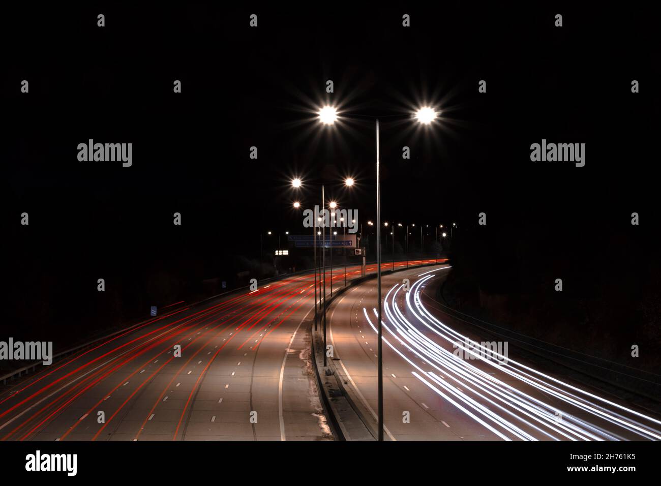 M25 at night hi-res stock photography and images - Alamy