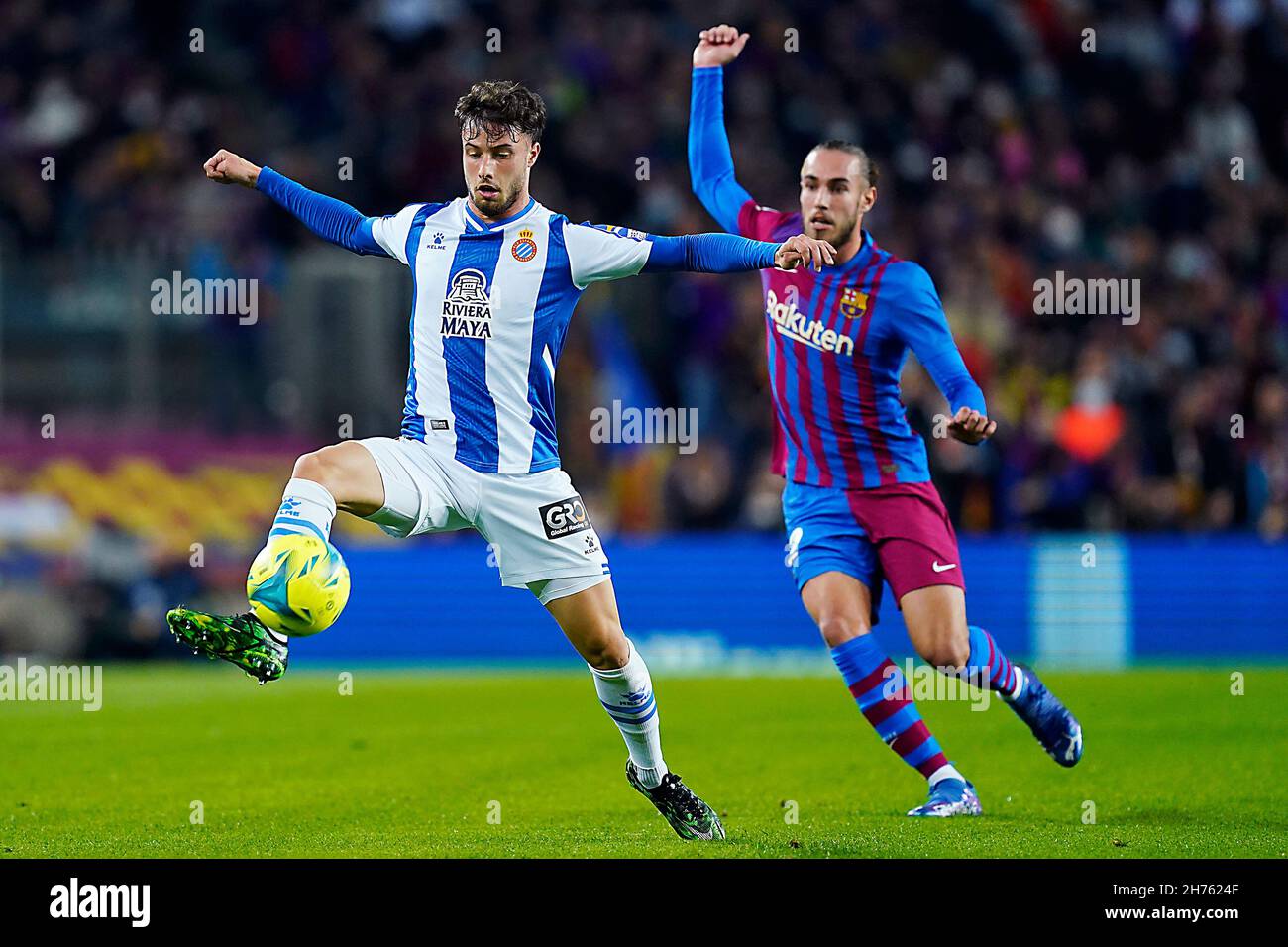 Javier Puado of RCD Espanyol during the La Liga match between FC ...