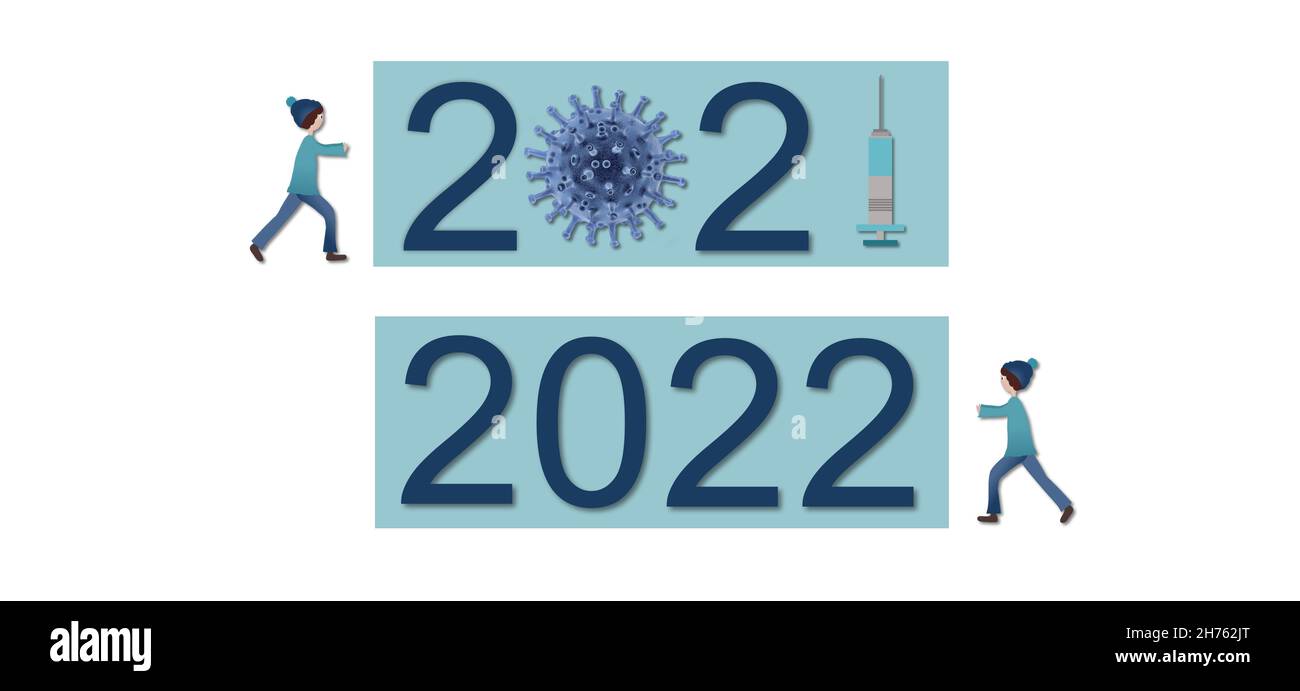 Happy New Year 2022. Goodbye 2021 - year of Covid-19 and vaccination ...