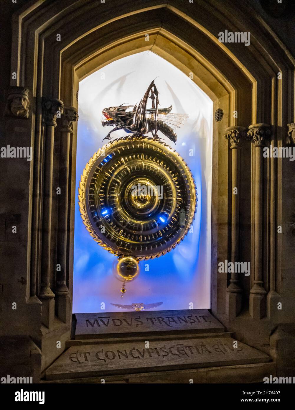 Cambridge, Cambridgeshire, UK – November 16 2021. The Corpus Clock ...