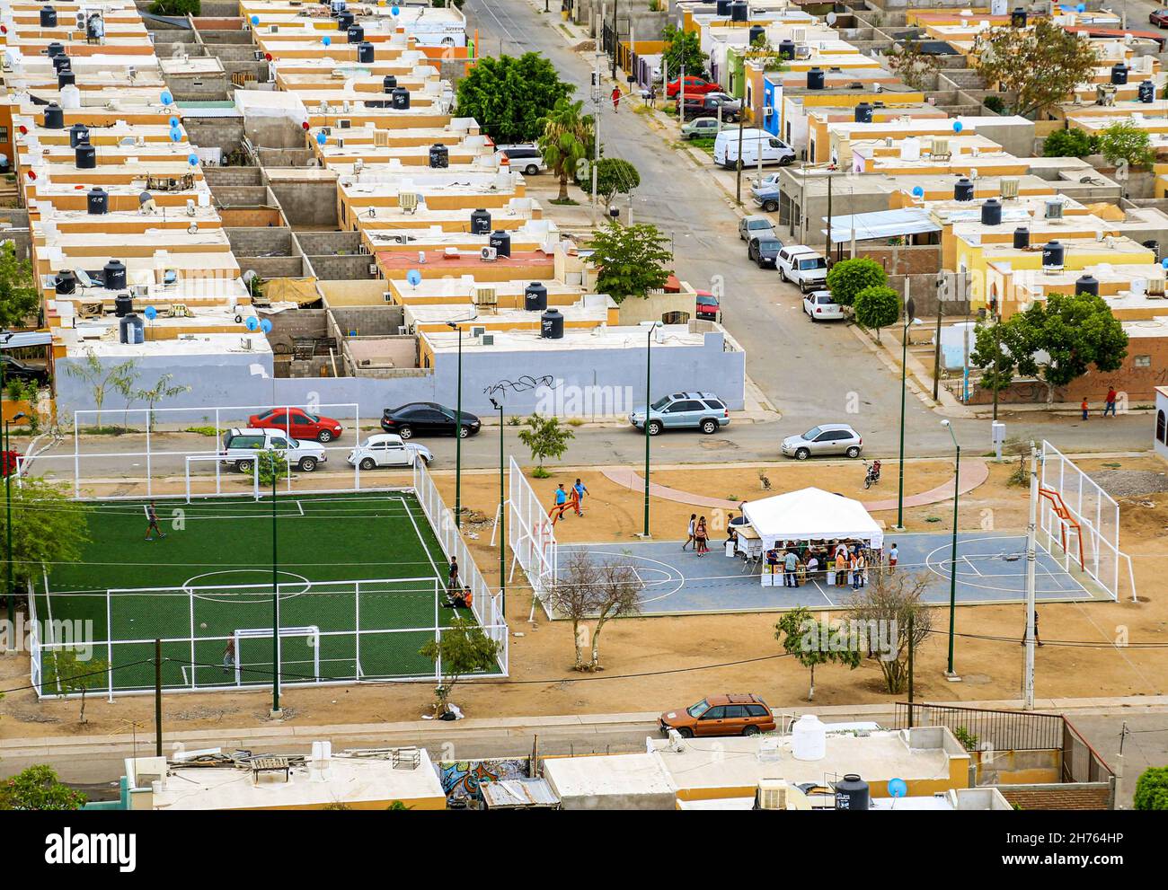 Aerial photograph of urban area of the city Hermosillo, Mexico. (Photo ...