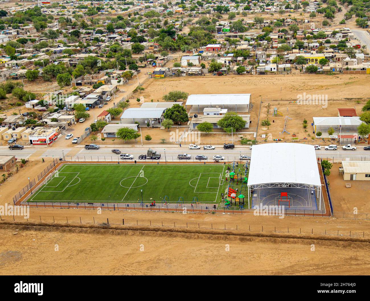 Aerial photograph of urban area of the city Hermosillo, Mexico. (Photo ...