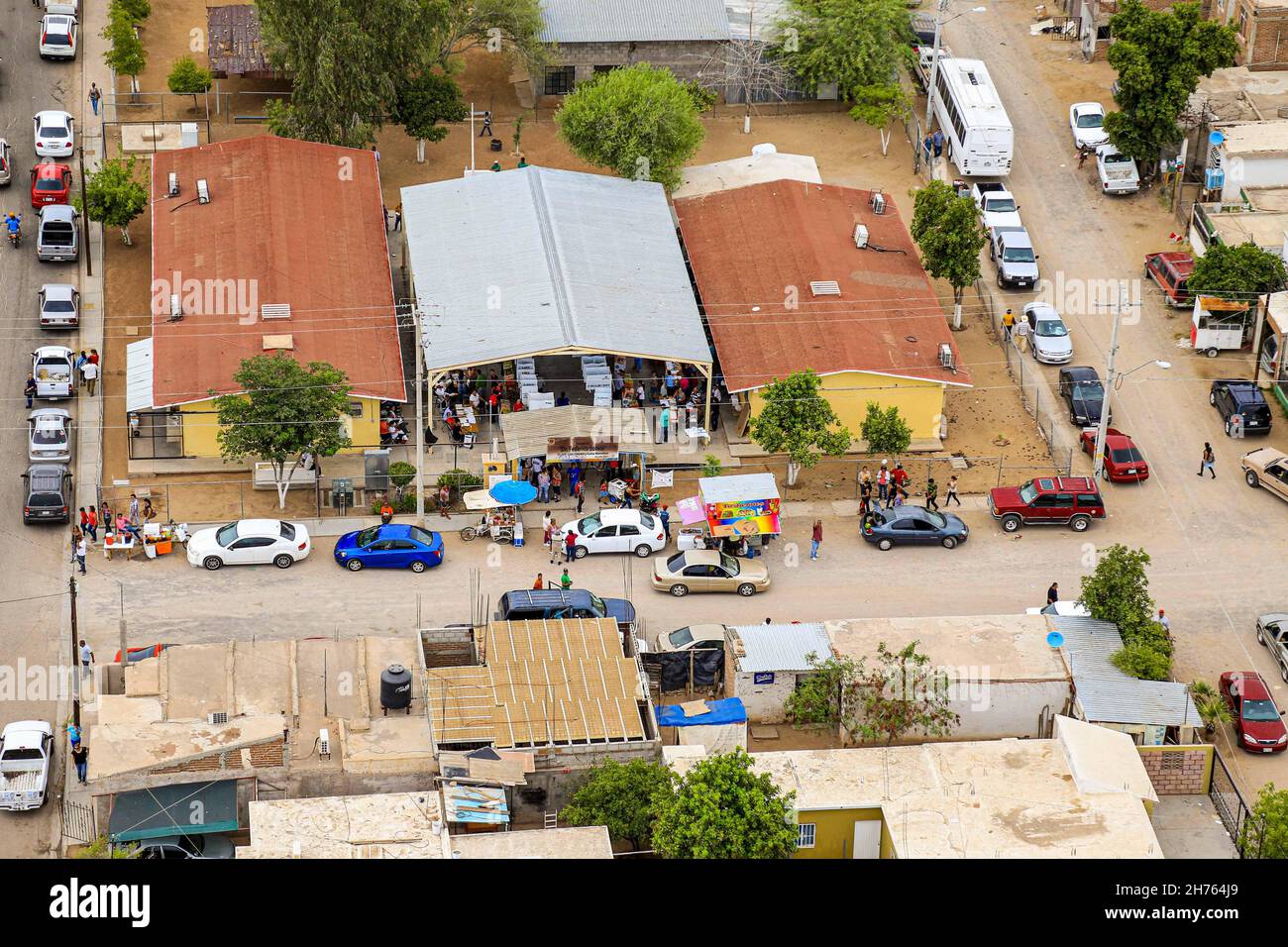 Aerial photograph of urban area of the city Hermosillo, Mexico. (Photo ...