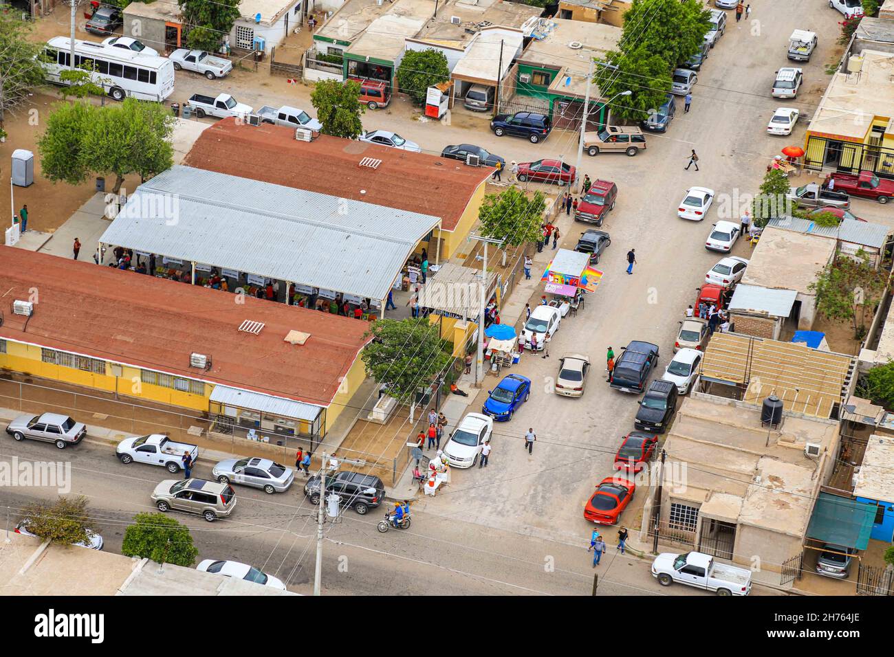 Aerial photograph of urban area of the city Hermosillo, Mexico. (Photo ...