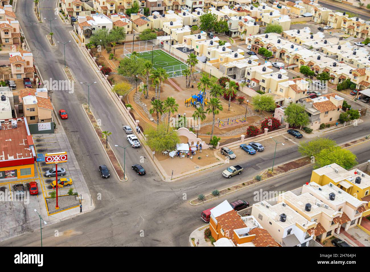 Aerial photograph of urban area of the city Hermosillo, Mexico. (Photo ...