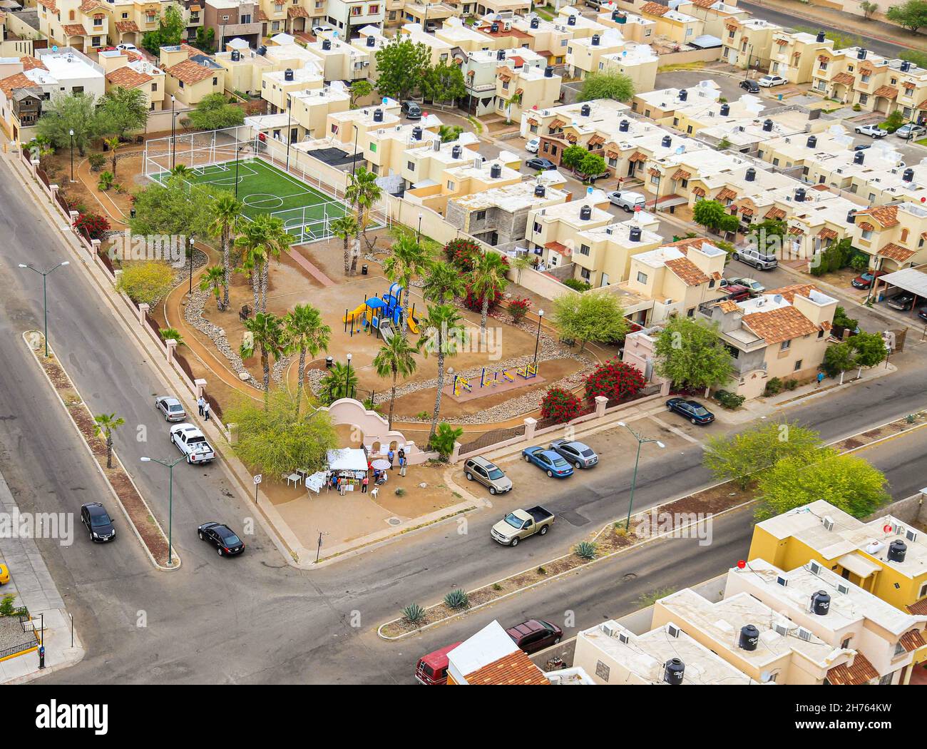 Aerial photograph of urban area of the city Hermosillo, Mexico. (Photo ...
