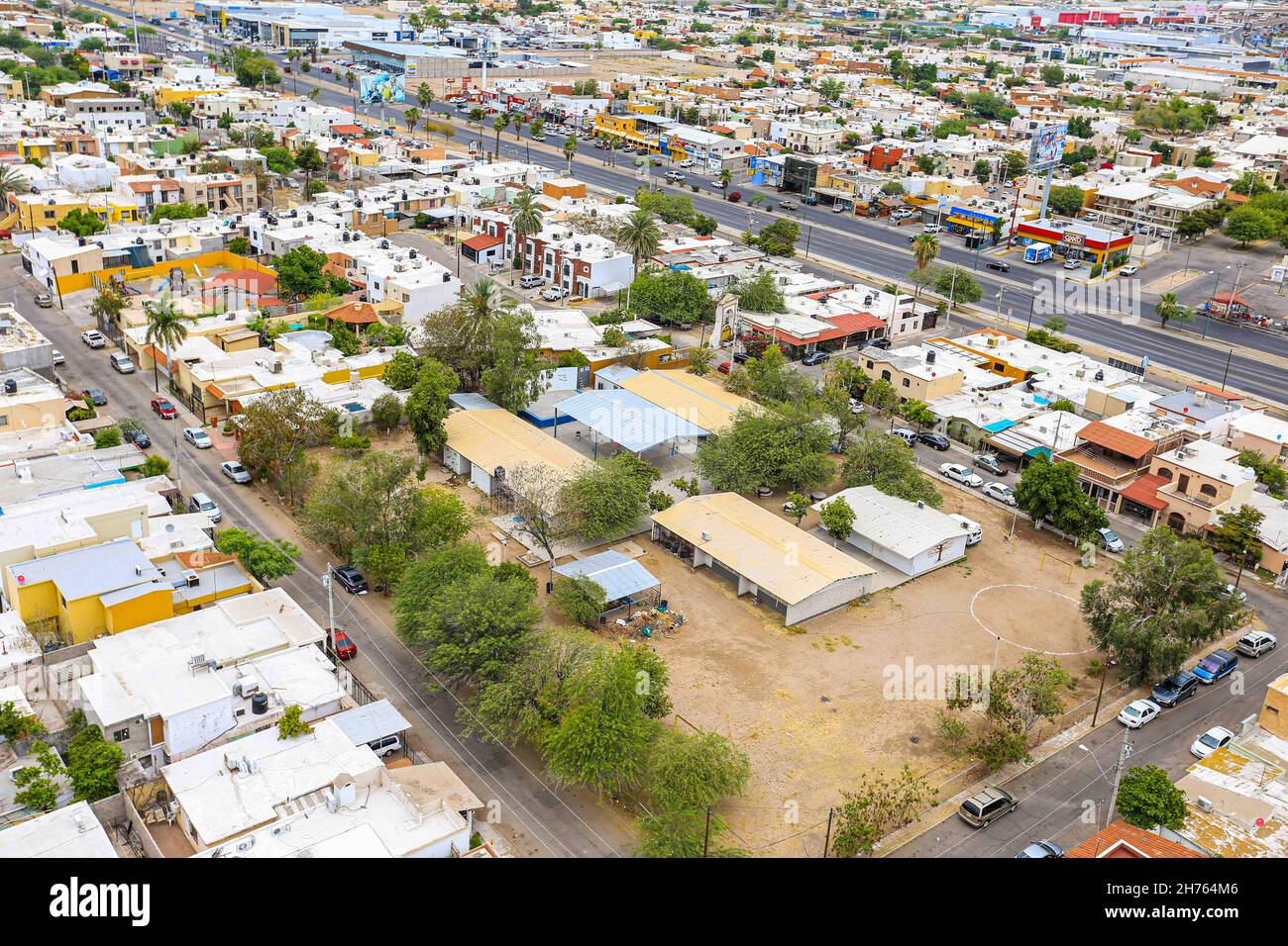 Aerial photograph of urban area of the city Hermosillo, Mexico. (Photo ...