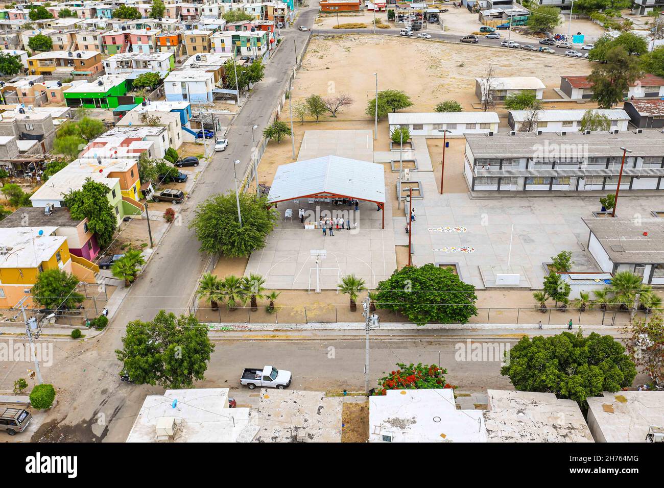 Aerial photograph of urban area of the city Hermosillo, Mexico. (Photo ...