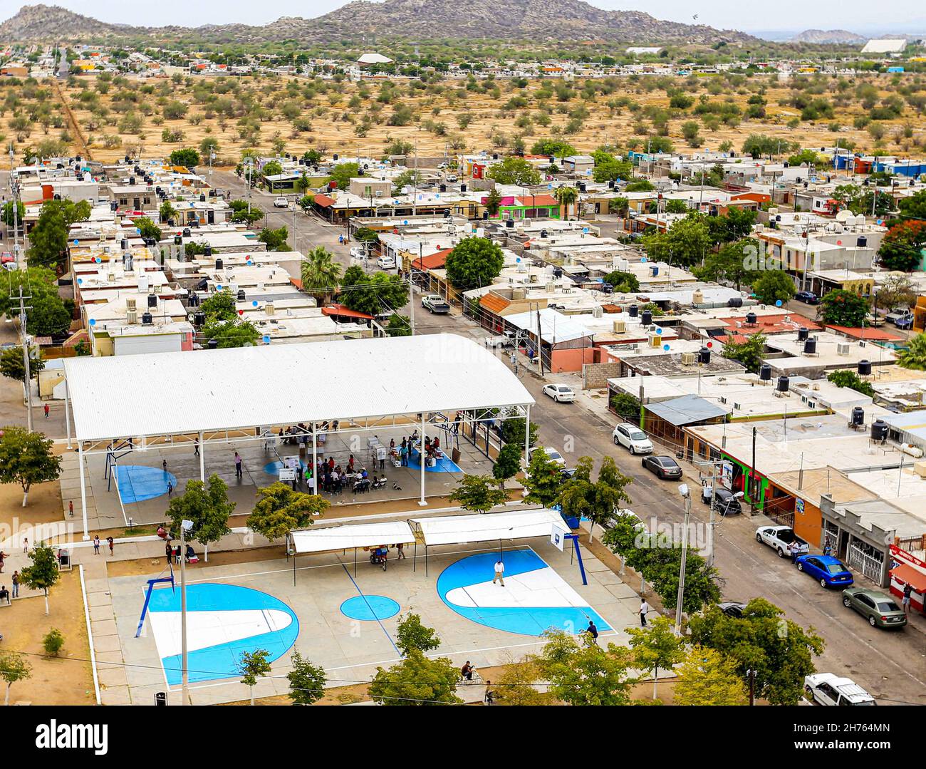 Aerial photograph of urban area of the city Hermosillo, Mexico. (Photo ...