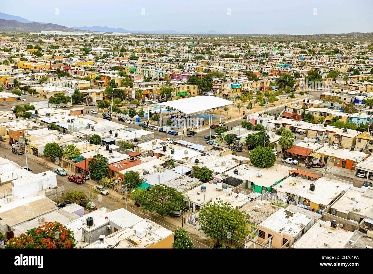 Aerial photograph of urban area of the city Hermosillo, Mexico. (Photo ...