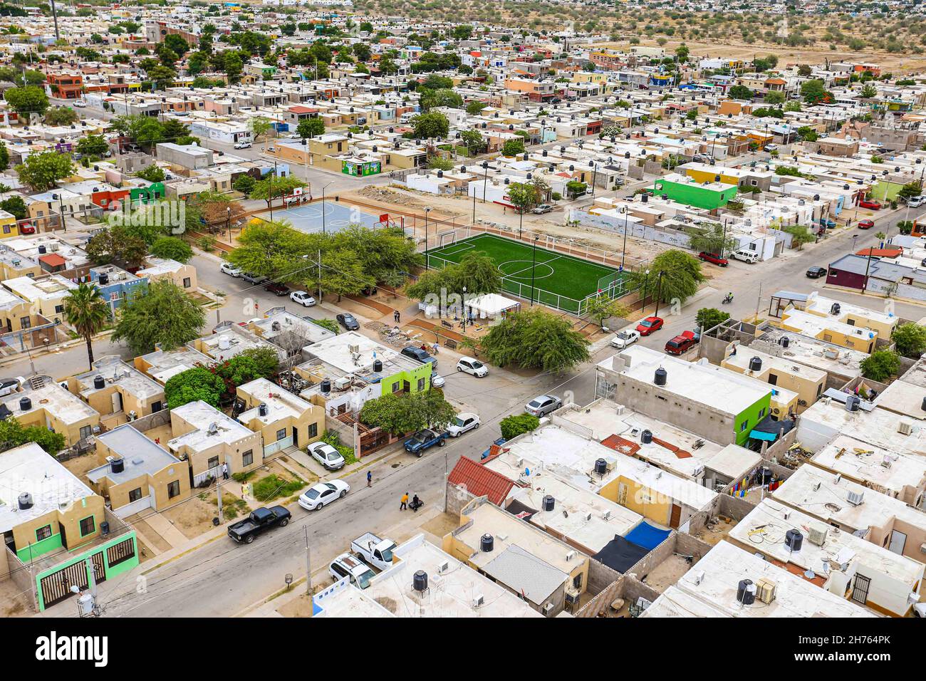 Aerial photograph of urban area of the city Hermosillo, Mexico. (Photo ...
