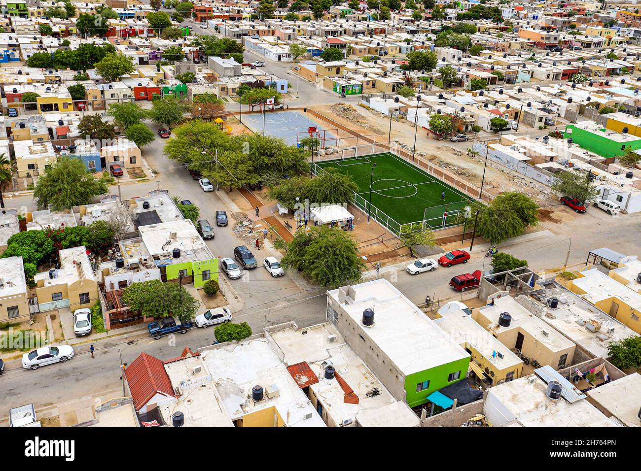 Aerial photograph of urban area of the city Hermosillo, Mexico. (Photo ...