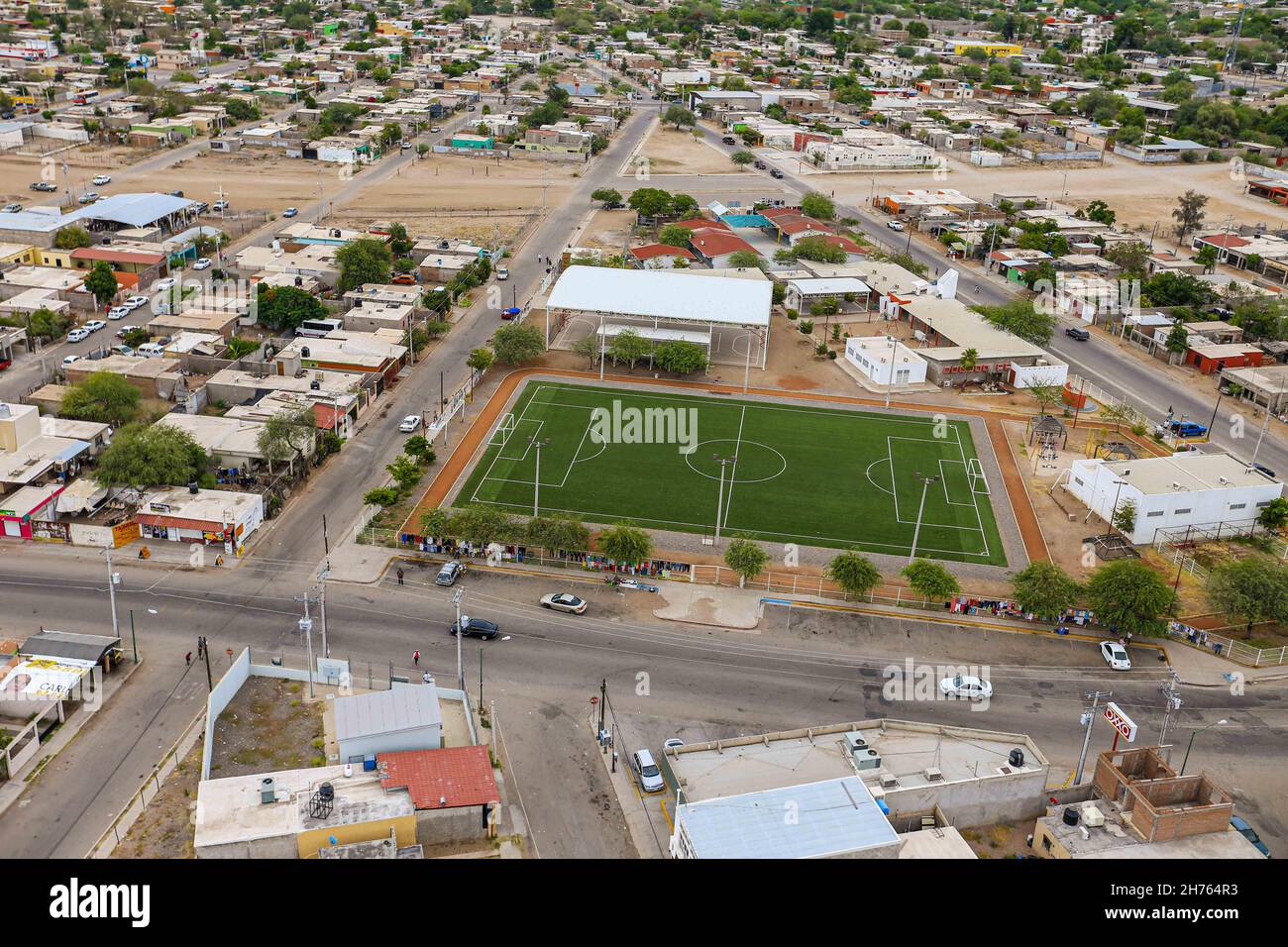 Aerial photograph of urban area of the city Hermosillo, Mexico. (Photo ...
