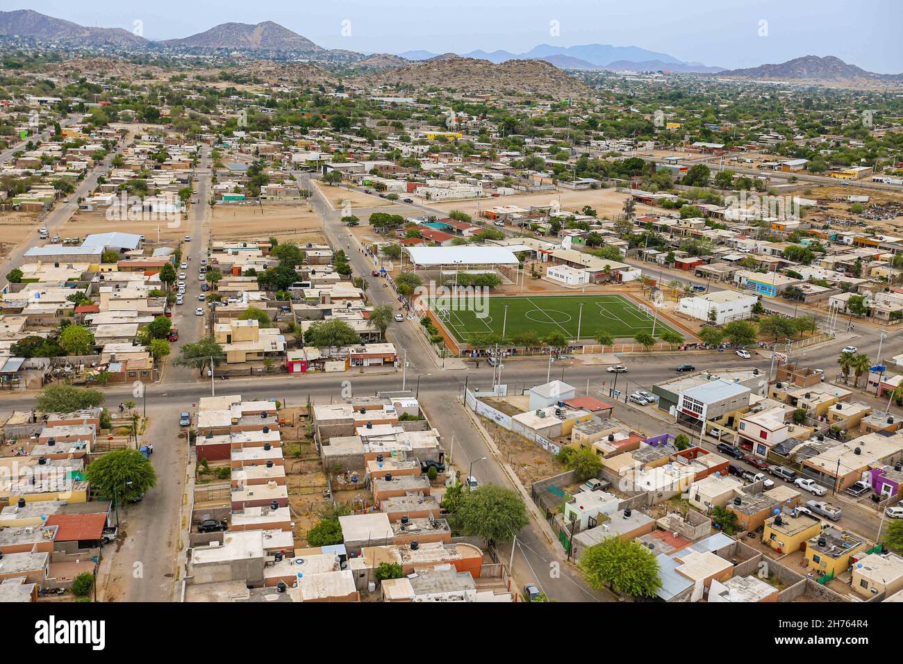Aerial photograph of urban area of the city Hermosillo, Mexico. (Photo ...