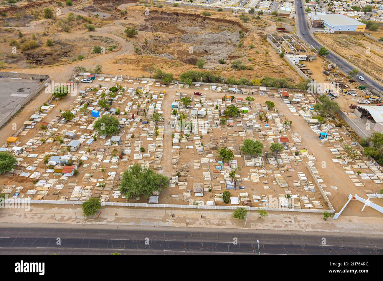 Aerial photograph of urban area of the city Hermosillo, Mexico. (Photo ...
