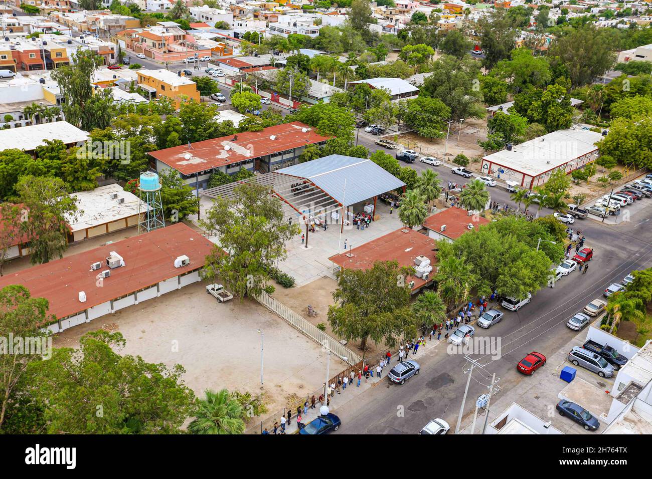 Aerial photograph of urban area of the city Hermosillo, Mexico. (Photo ...