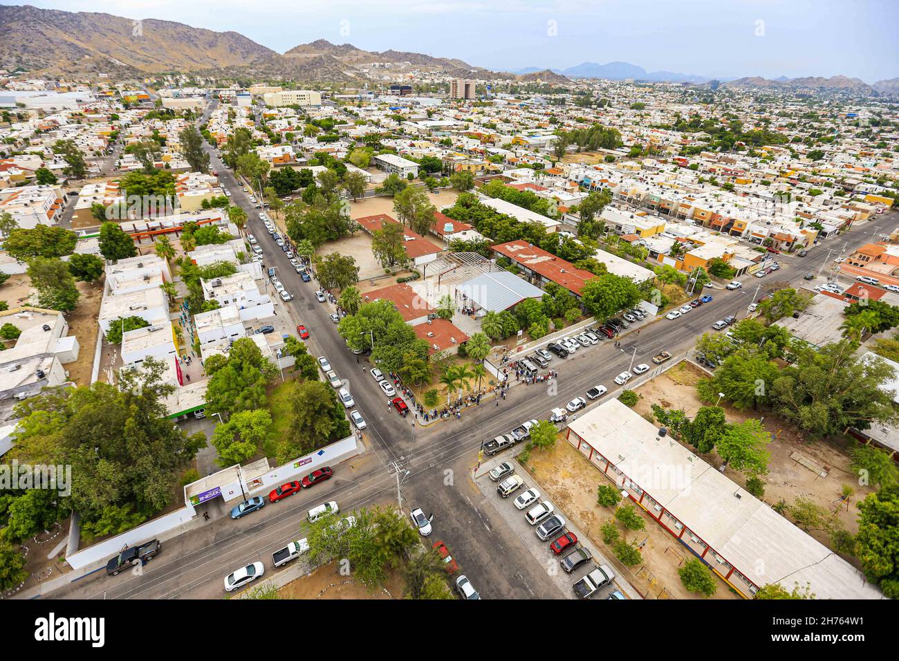 Aerial photograph of urban area of the city Hermosillo, Mexico. (Photo ...