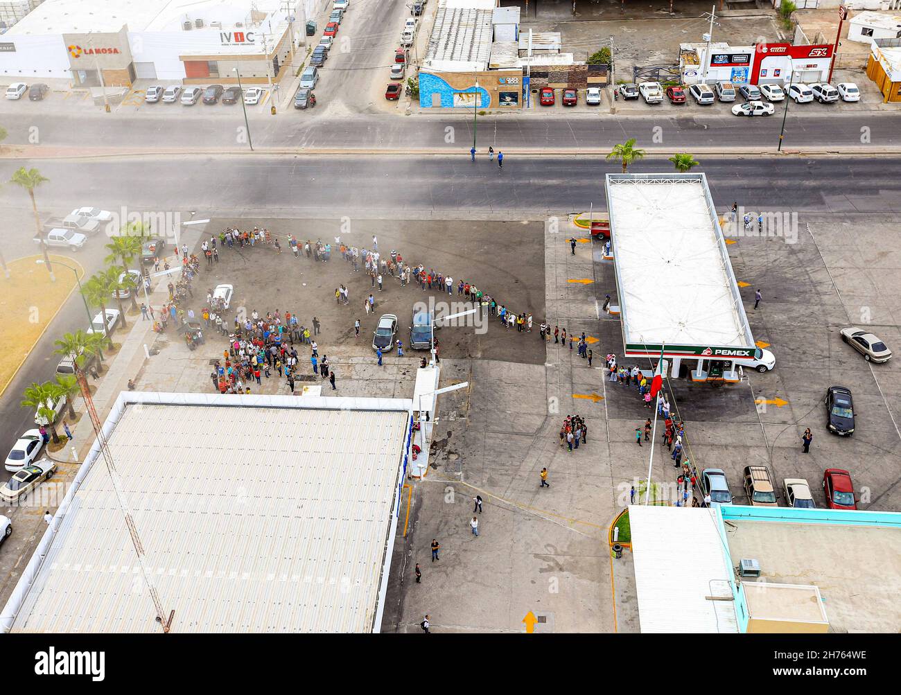 Aerial photograph of urban area of the city Hermosillo, Mexico. (Photo ...