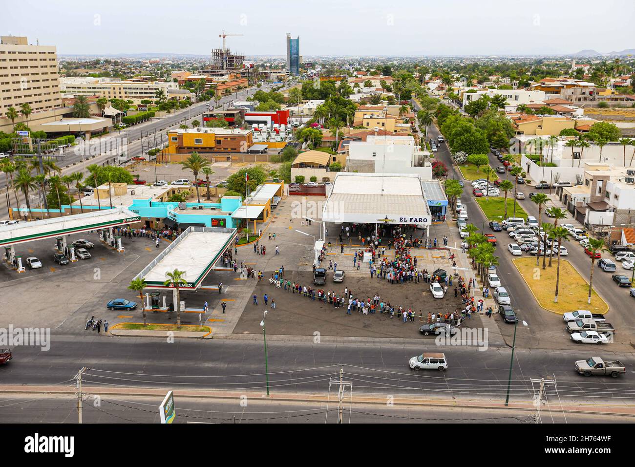 Aerial photograph of urban area of the city Hermosillo, Mexico. (Photo ...