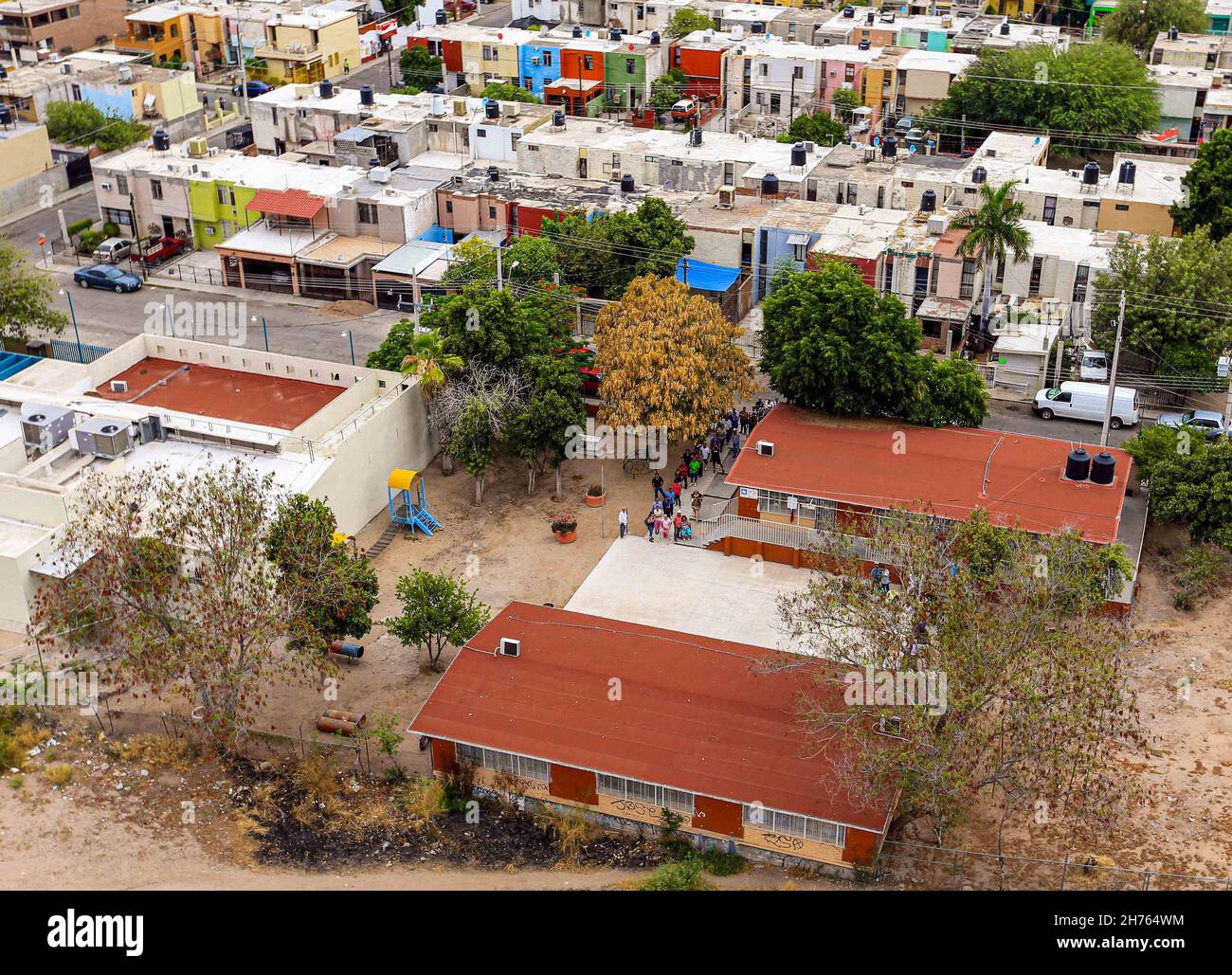 Aerial photograph of urban area of the city Hermosillo, Mexico. (Photo ...