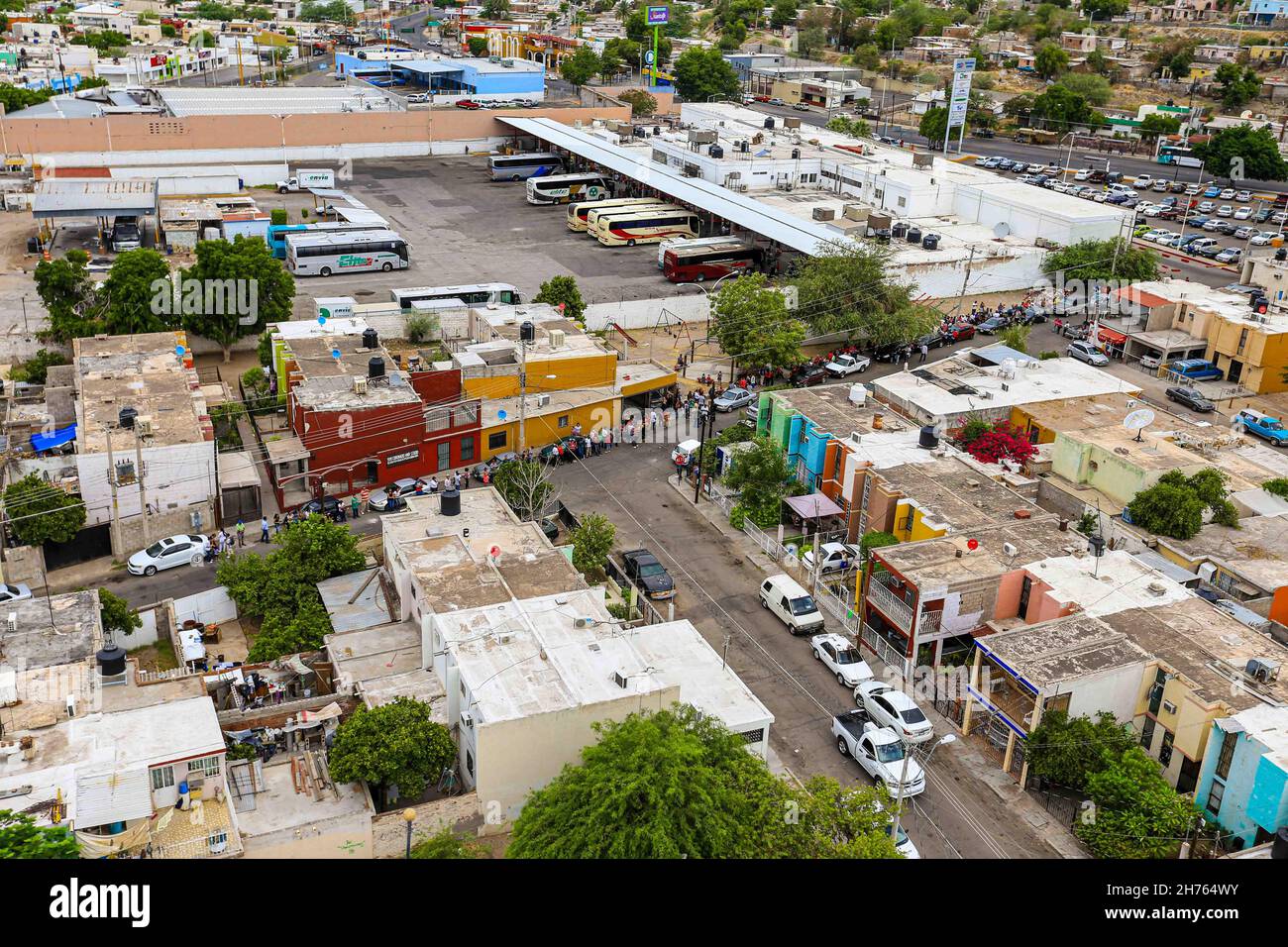 Aerial photograph of urban area of the city Hermosillo, Mexico. (Photo ...