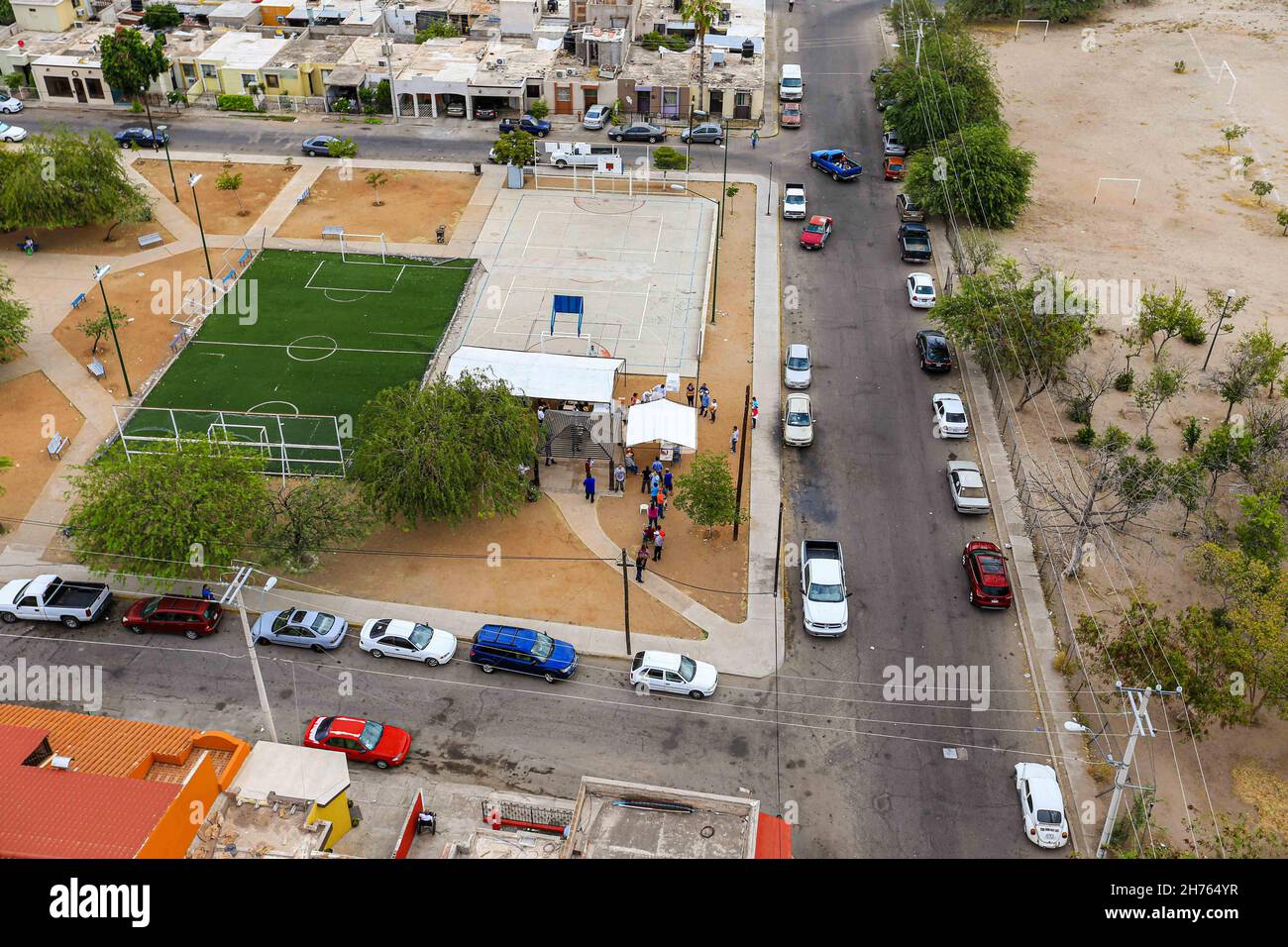 Aerial photograph of urban area of the city Hermosillo, Mexico. (Photo ...