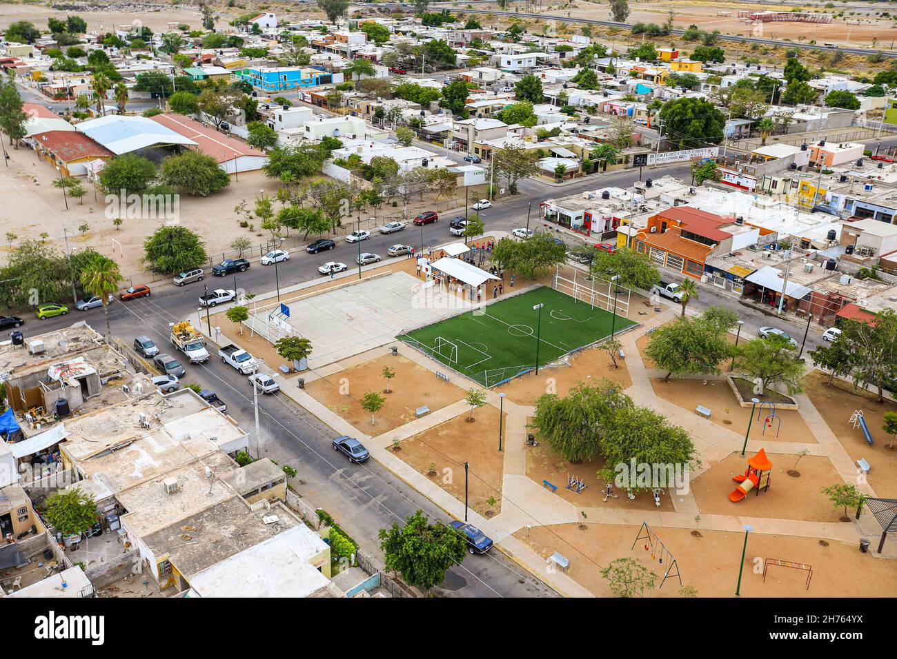 Aerial photograph of urban area of the city Hermosillo, Mexico. (Photo ...