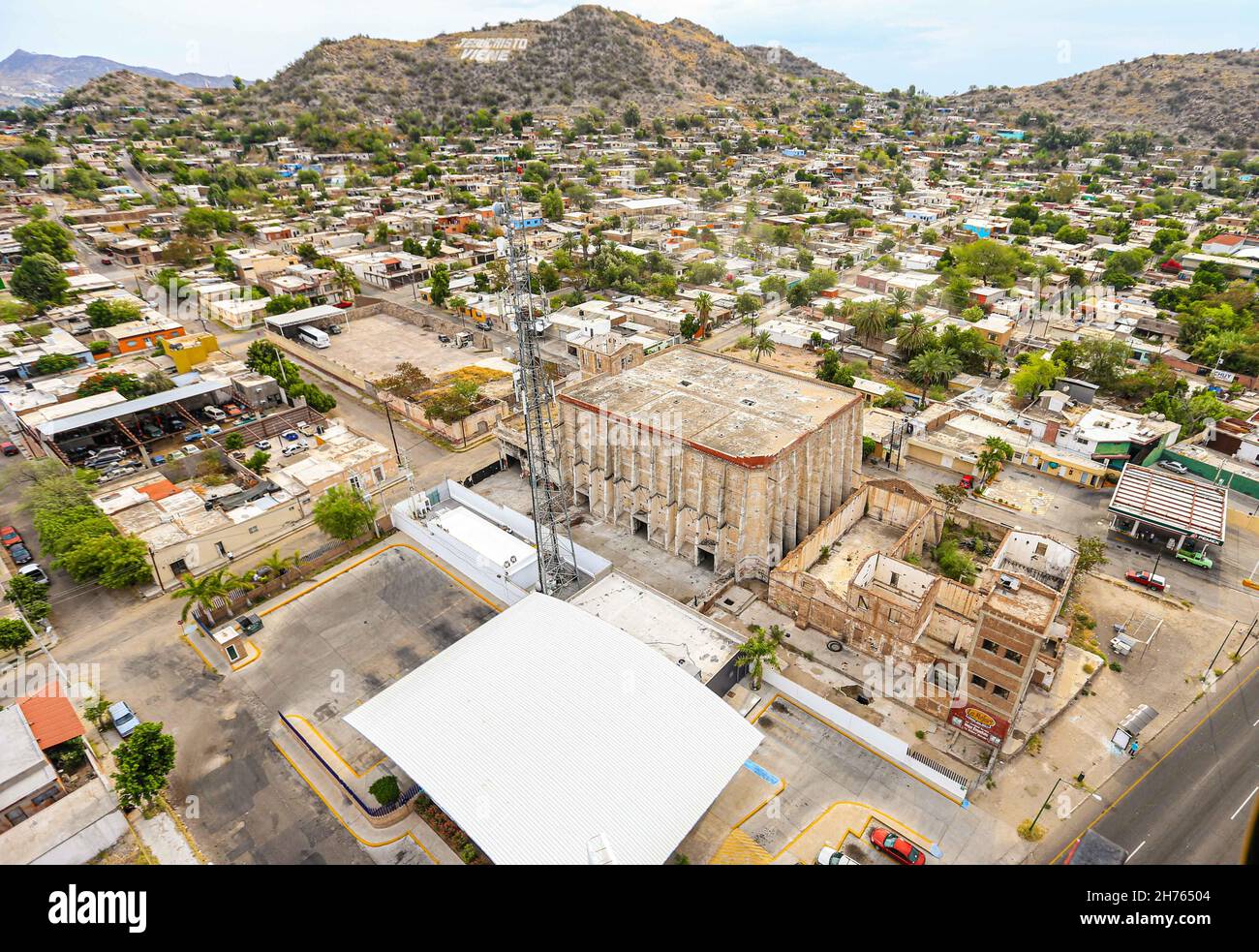 Aerial photograph of urban area of the city Hermosillo, Mexico. (Photo ...