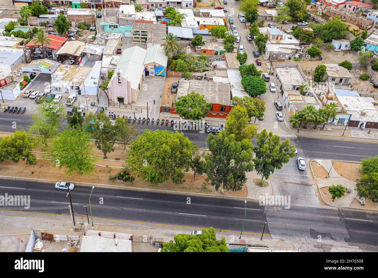 Aerial photograph of urban area of the city Hermosillo, Mexico. (Photo ...