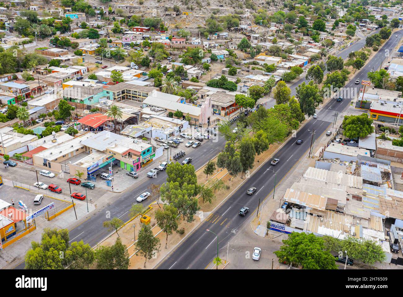 Aerial photograph of urban area of the city Hermosillo, Mexico. (Photo ...
