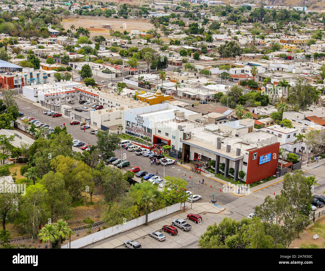 Aerial photograph of urban area of the city Hermosillo, Mexico. (Photo ...
