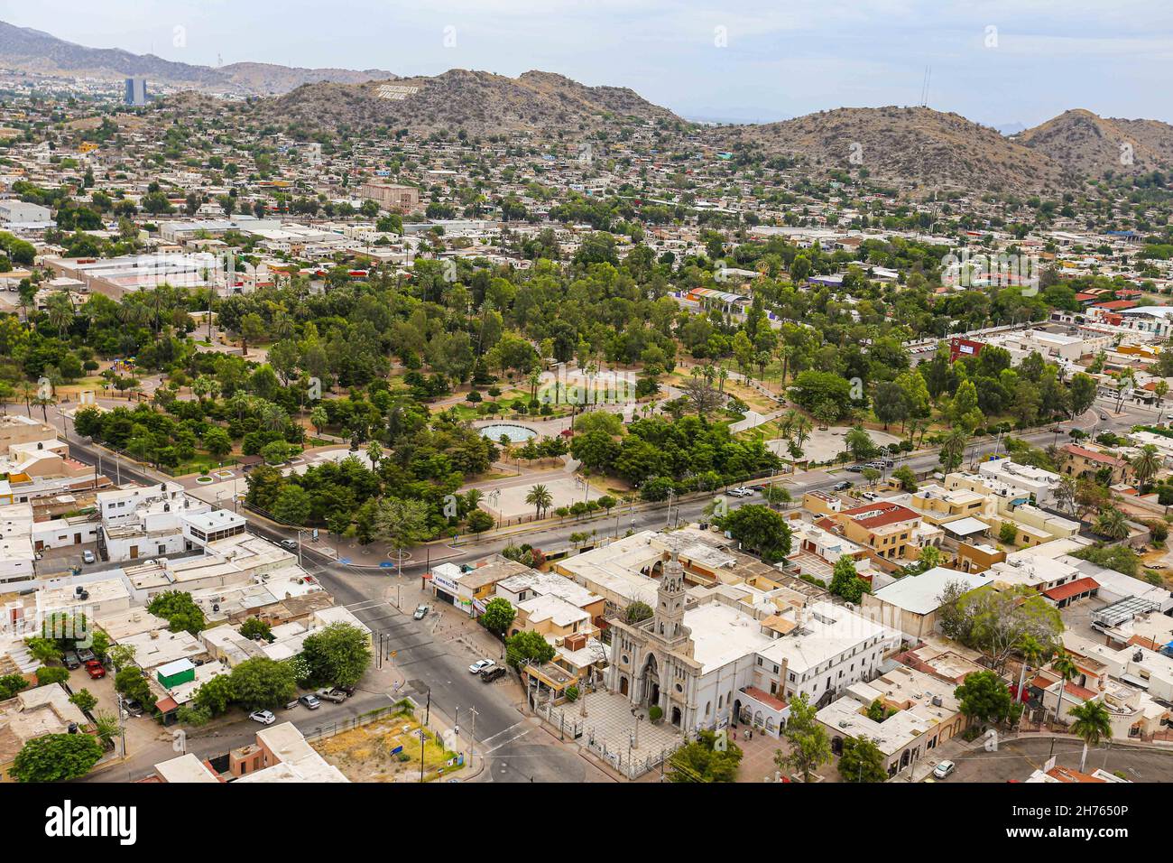 Aerial photograph of urban area of the city Hermosillo, Mexico. (Photo ...