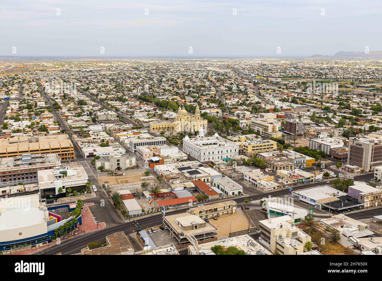 Aerial photograph of urban area of the city Hermosillo, Mexico. (Photo ...