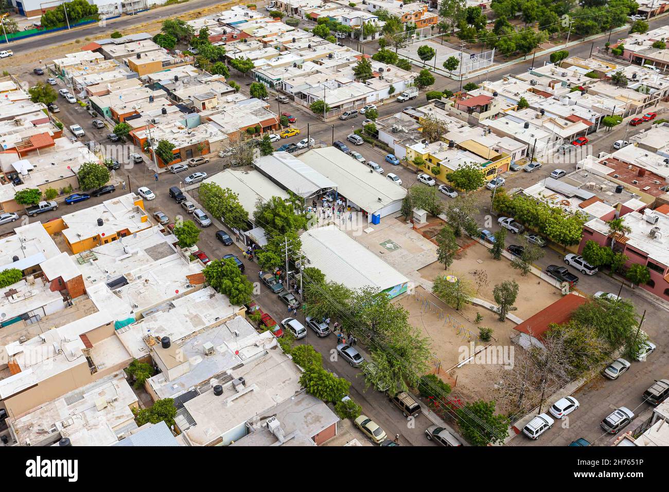 Aerial photograph of urban area of the city Hermosillo, Mexico. (Photo ...