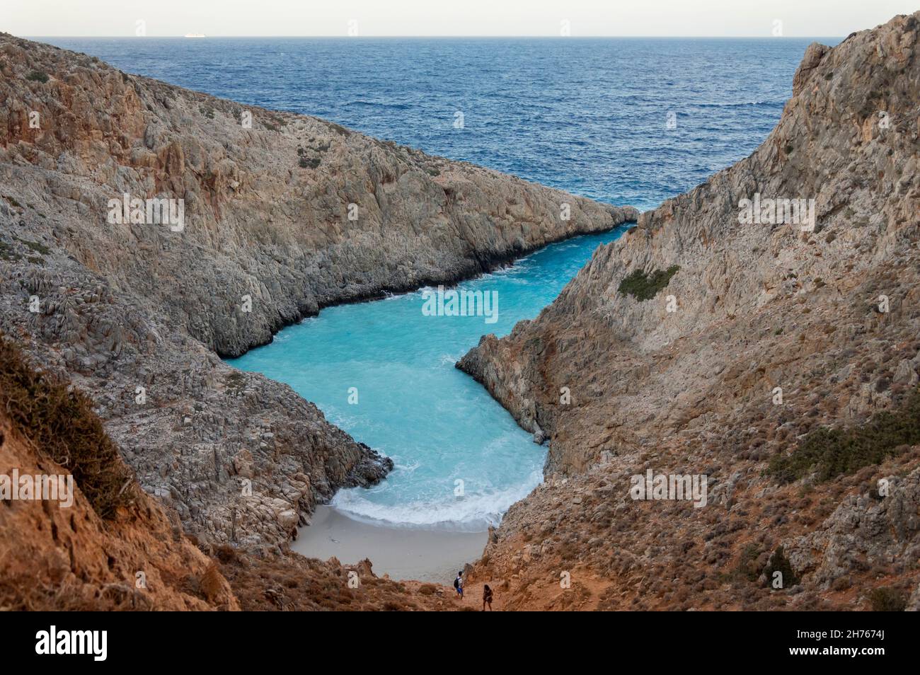 Seitan limani beach in crete island, greece Stock Photo - Alamy
