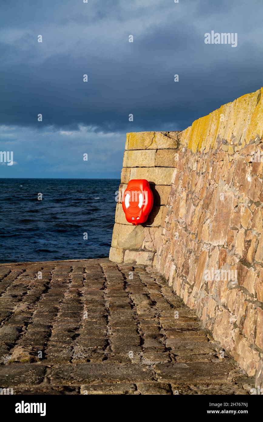 BUCKIE, MORAY, SCOTLAND - 19 NOVEMBER 2021: This is the sun shining on ...