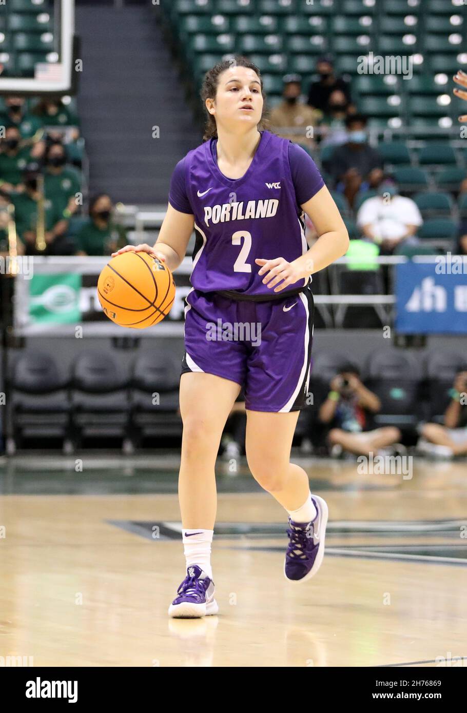 November 19, 2021 - Portland Pilots guard Rose Pflug #2 during a game ...