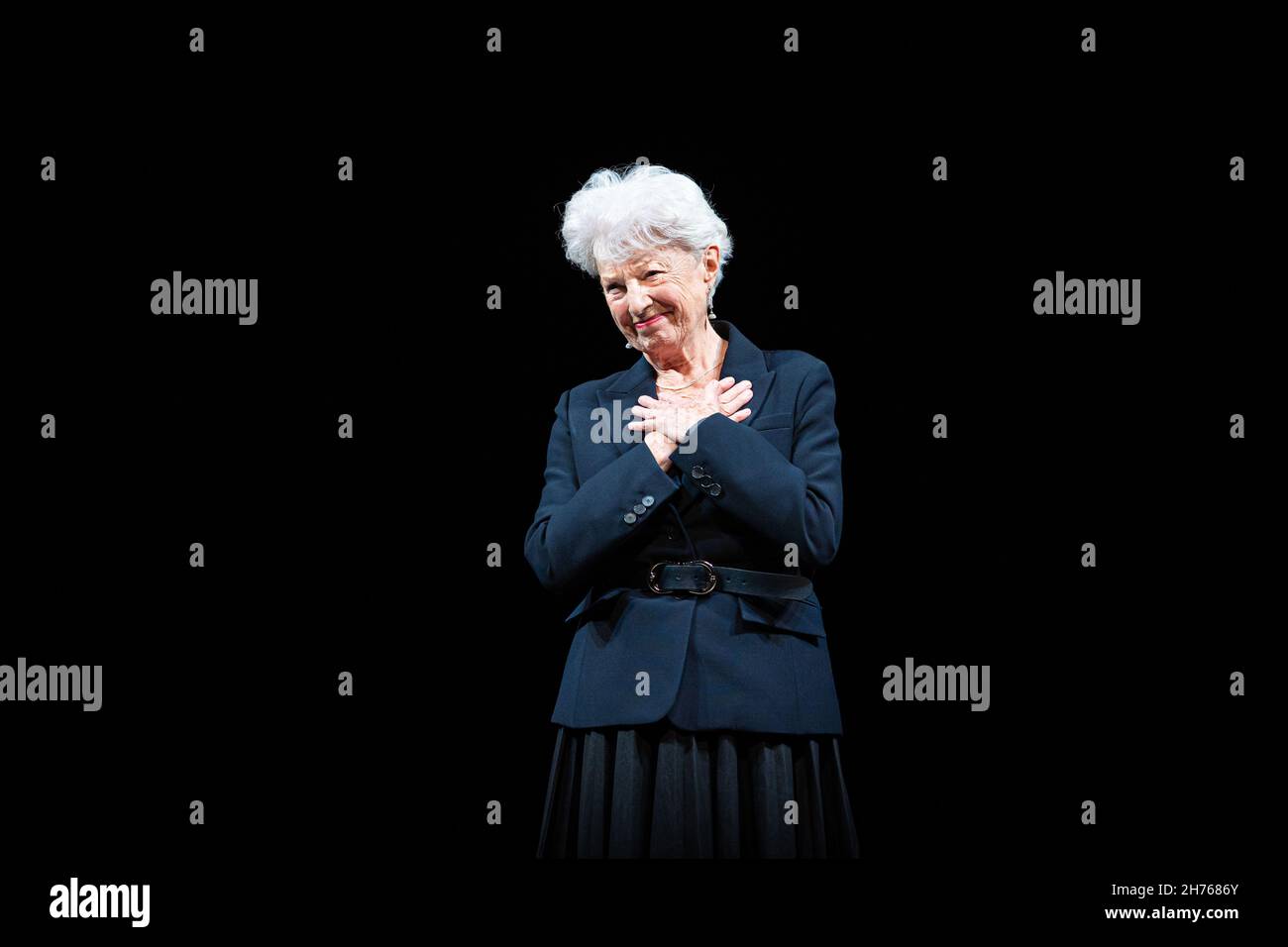 Hanover, Germany. 20th Nov, 2021. Actress Nicole Heesters is on stage ...